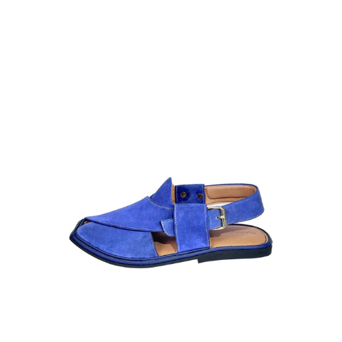 Suede Blue Peshawari Chappal | Big 11.11 Discount | London – VAVAA